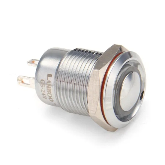 12V-24V 4Pin 12mm Metal ON/OFF LED Push Button Switch Wiring Harness ...