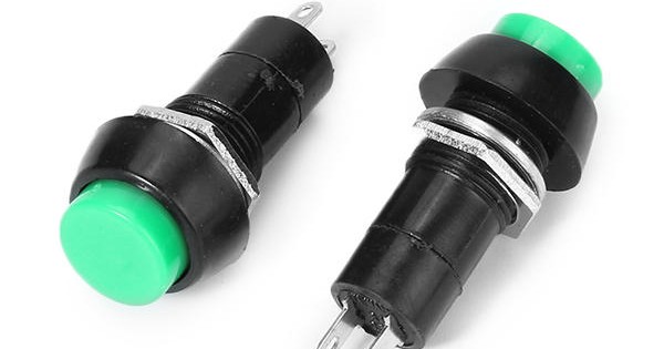 PBS-11B 125V 5A 12mm NO Lock Self-reset Switch Push Button Round 10pcs