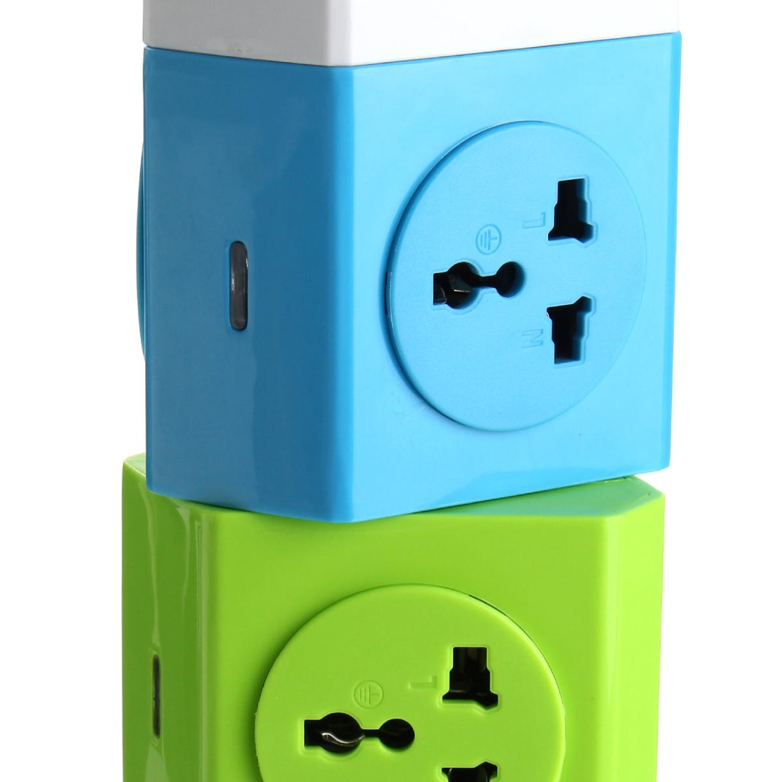 Four Tiers Rotating Socket Patch Panel USB Plug Board Surge Protection ...