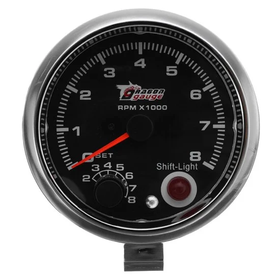 3.75 Inch 12V RPMx1000 Tacho Tachometer with Shift Light RPM Rev Gauge ...