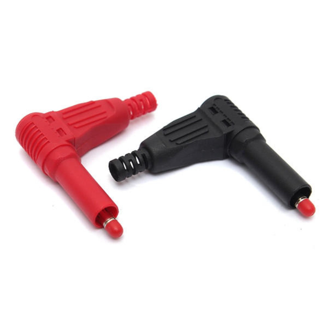 High Pressure 4mm Banana Right Angle Plug Cable Solder Connector Black ...