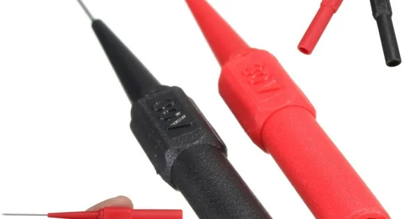 Insulation Piercing Needle Non-destructive Multimeter Test Probes Red/Black