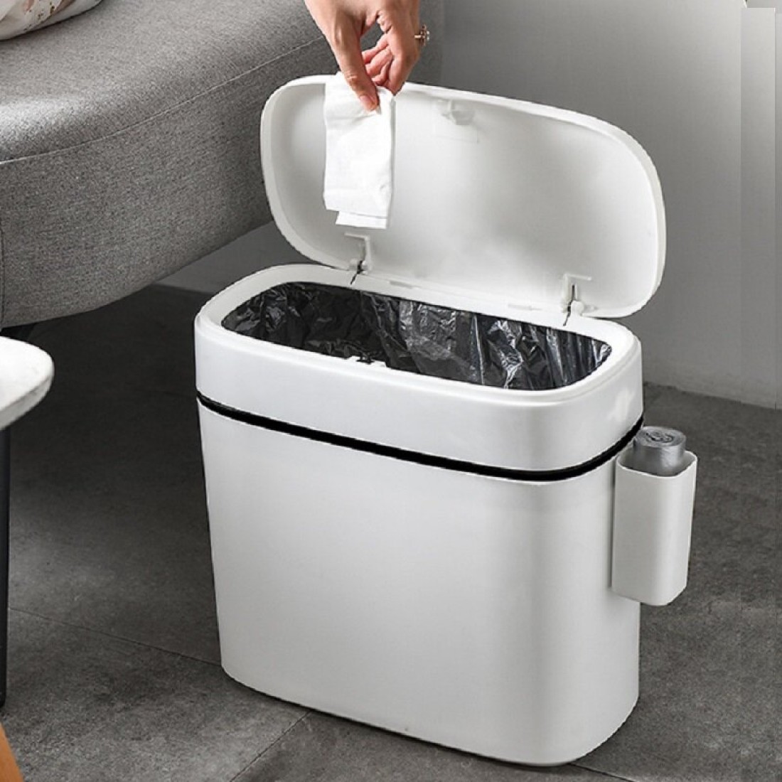Multifunction Bathroom Trash Can Wastebasket Toilet Brush Toilet ...