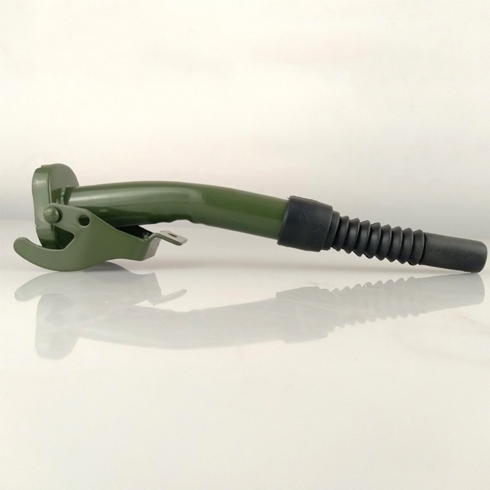 Black Metal Jerry Can Gas Canister Rubber Nozzle Spout Military Style ...