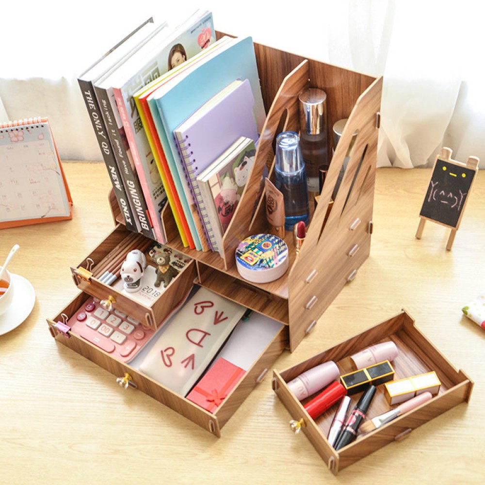 Office Supplies Desktop Storage Box Drawer Type Book Stand Creative ...