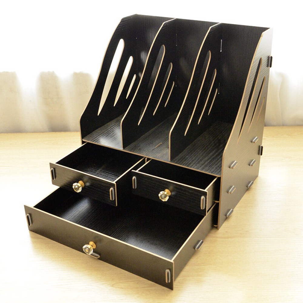 Office Supplies Desktop Storage Box Drawer Type Book Stand Creative ...