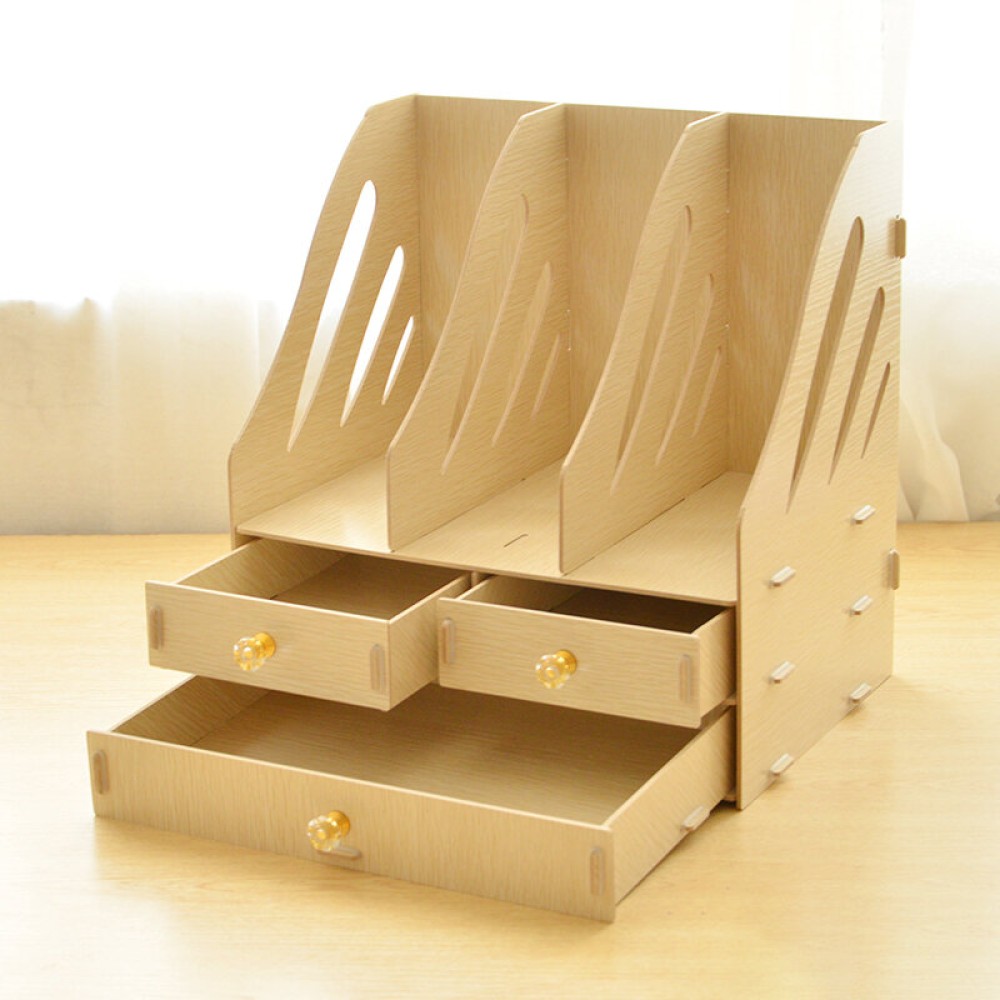 Office Supplies Desktop Storage Box Drawer Type Book Stand Creative ...