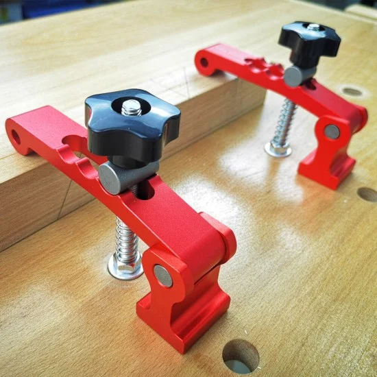 2 in 1 Woodworking 3 Steps Adjustable Table Clamps Quick Hold Down ...