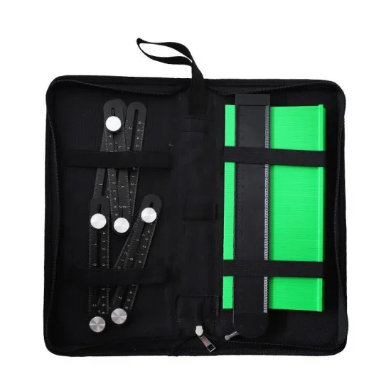 10 Inch Contour Gauge Green Lockable Shape Radial Ruler Profiling Gauge ...