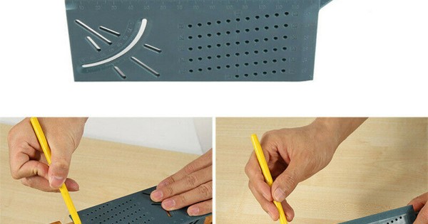 Woodworking 3D Mitre Angle Measuring Square Size Measure Tool Angle ...